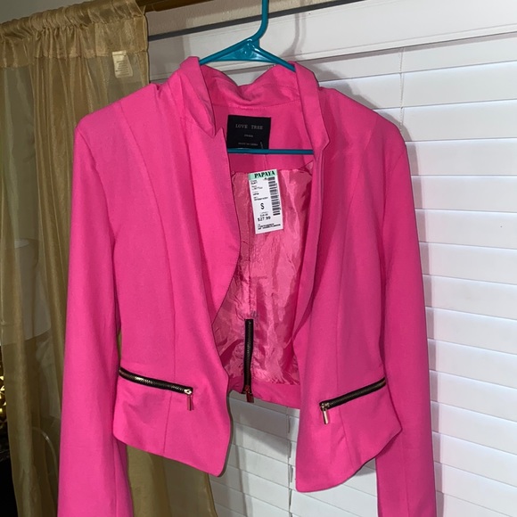 Love Tree | Jackets & Coats | Papaya Love Tree Hot Pink Light Jacket Sz ...